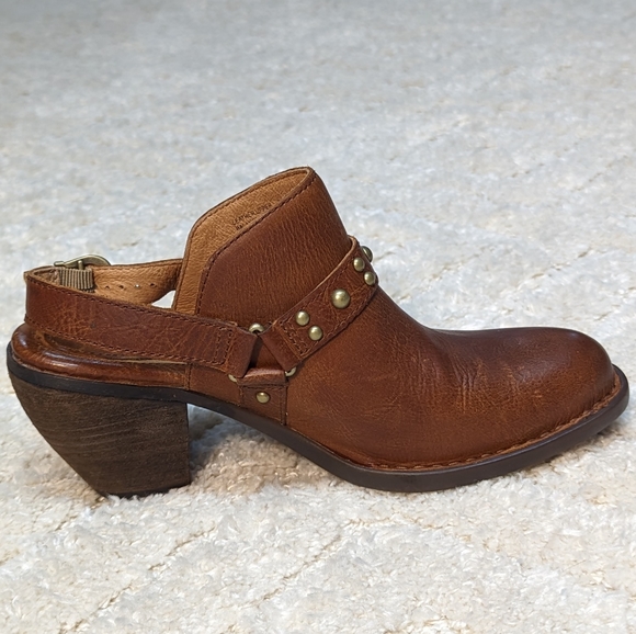 Born | Shoes | Born Brown Leather Slingback Clogs Block Heel Size 8m ...